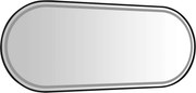 Sapho - Zrcadlo Kaira s LED osvětlením, 120x50 cm, matná černá KA500