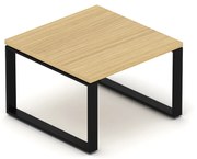 NABYTEK-DESIGNOVY.CZ - DESK0860O - Konferenční stolek EPIC, 80/120cm, ocelová podnož O, výška 54cm, dub/černá