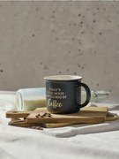 Sinsay - Keramický hrnek s nápisem Today’s Good Mood Is Sponsored By Coffee - černá