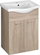 Aqualine Aqualine, KERAMIA FRESH umyvadlová skříňka 51,1x74x34cm, dub platin, 50058