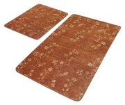 Hnědé sametové koupelnové předložky v sadě 2 ks 60x100 cm – Mila Home