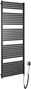 Aqualine - Topné těleso TONDI-E 60x169 cm, 800W, černá mat DE496T