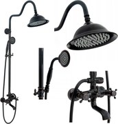 Rea Retro - vanový sprchový set, černá, REA-P2366