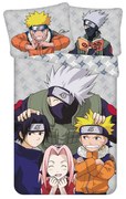 Bavlněné dětské povlečení na jednolůžko 140x200 cm Naruto "Grey" – Jerry Fabrics