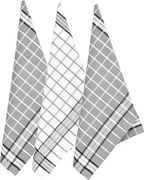 Luxusní utěrky z egyptské bavlny Bistro GREY mix 50 x 70 cm 3 ks