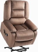 HOMCOM TV křeslo se stojanem, elektrické polohovací křeslo, s masážní funkcí, funkcí polohování, vyhřívání, polyester, 90x93x110cm | Aosom