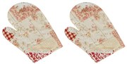 Bellatex Kuchyňská chňapka 2ks 28x18 cm Patchwork Růžová,Béžová