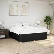Rám postele bez matrace černý 180 x 200 cm textil 3284958