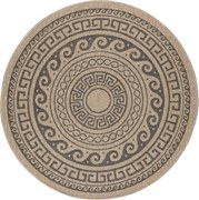 Ayyildiz, Kusový koberec Comilla 887 Black kruh, 120x120 (průměr) kruh, hnědá, chodba / předsíň