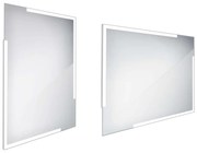 Nimco Zrcadla - Zrcadlo s LED osvětlením, 60x80 cm, hranaté, aluminium ZP 14002
