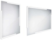 Nimco - Zrcadlo s LED osvětlením, 60x80 cm, hranaté, aluminium ZP 14002
