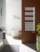 Zehnder Forma Asym - Koupelnový radiátor 116x50 cm, rovný, vnější připojení 5 cm, bílý lak LFAR-120-050