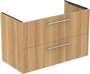Ideal Standard i.Life B - Umyvadlová skříňka, 100x63x51 cm, 2 zásuvky, levá, přírodní dub T5584NX