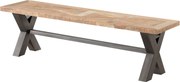Lavice Mosca 160x40x46 black&natural