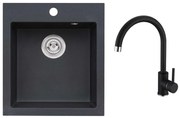 Alveus - Set dřezu Cortina 20 a baterie Kati, carbon SETA25965