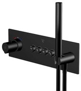 Steinberg 390 - Termostatická baterie pod omítku, pro 4 spotřebiče, s tělesem, černá 390 4242 2 S