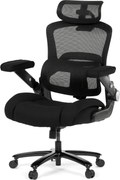 Ergonomická kancelářská židle AIR - černá síťovina / látka / nosnost 180 kg