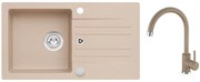 Alveus - Set dřezu Cortina 140 a baterie Kati, beige SETA25980