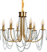 Toolight - Křišťálový lustr Glamour APP765, zlatá, OSW-08485