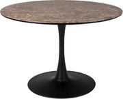 Kulatý jídelní stůl s deskou v dekoru mramoru ø 110 cm Maru – White Label