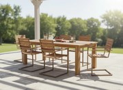 Nábytek Texim Zahradní nábytek teak - stůl GARDEN III. + 6x křeslo BRUNO