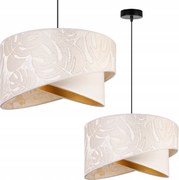 Závěsná Stropní Lustrová Lampa S Jednoduchým Stínidlem, Glamour Listy, 45 CM