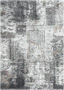 Breno Kusový koberec LUSH SEWING grey, 133x190 cm, Vícebarevné/Šedá