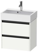 Duravit Ketho.2 - Umyvadlová skříňka 55x58x39 cm, 2 zásuvky, matná bílá K25273018180000