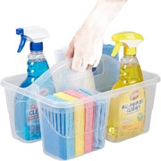 Orion Organizér na čistící potřeby, dělený košík, transparentní TINA 30 x 23 x 17 cm
