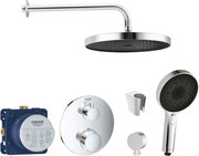 SANITINO - Sprchový set s termostatem a tělesem pod omítku Grohe, příslušenství kielle, chrom SANI21GKK004