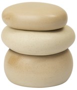 Ferm Living Úložná dóza Pebble Sand/Cream Large, krémová barva, keramika