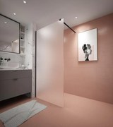 Erga Paris, sprchová zástěna Walk-In 140x200 cm, 8mm sklo námraza, černý profil, ERG-V02-PARIS-140x200-FR-BK