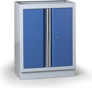 Dílenská policová skříňka spodní k pracovní desce G2, 1 police, 680 x 455 x 910 mm, modrá