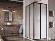 Ravak Supernova - Sprchový kout 80x80 cm, černá/sklo Grape 14V403O2ZGS