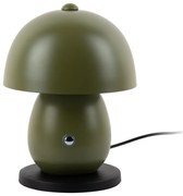 Tmavě zelená LED stolní lampa s kovovým stínidlem (výška 18 cm) Mono LED – Leitmotiv