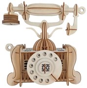 Woodcraft construction kit Woodcraft Dřevěné 3D puzzle Starý telefon