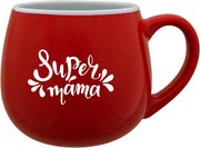 SUPER MÁMA (SPECIÁLNÍ EDICE) - červený keramický hrníček 300 ml