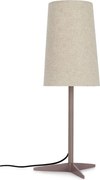 Béžová kovová stolní lampa s textilním stínidlem (výška 60 cm) Assam – Bizzotto