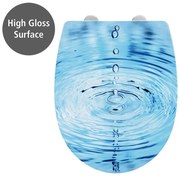 Záchodové prkénko s automatickým zavíráním 38 x 45 cm Droplets – Wenko
