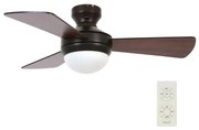 Lucci Air 512311- Stropní ventilátor AIRLIE HUGGER 2xE27/15W/230V dřevo/hnědá+DO