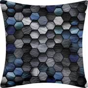 Krepový perkálový povlak na polštář Earth - modrý Velikost: 70 x 90