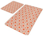 Oranžové sametové koupelnové předložky v sadě 2 ks 60x100 cm – Mila Home