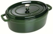 Staub Oválný litinový hrnec s poklicí Cocotte, bazalková, 29 cm / 4,2 l 1102985