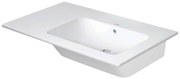 Duravit ME by Starck - Asymetrické umyvadlo 83x49 cm, s WonderGliss, matná bílá 23468332601