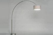 Stojací designová oblouková lampa Adamo Soffito Taupe Yersey