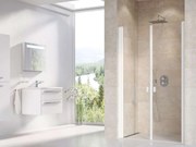 Ravak Chrome - Sprchové dveře dvoukřídlé CSDL2-90, 90x195 cm, matná bílá/čiré sklo 0QV7CE0LZ1