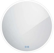 Nimco - Zrcadlo s LED osvětlením, průměr 80 cm, dotykový senzor, hliník ZP 26002RVX
