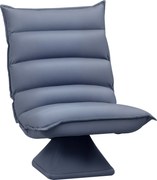 HOMCOM Pohovka na podlaze s nastavitelným opěradlem, otáčecí meditační křeslo, polohovatelné křeslo do obývacího pokoje, kanceláře, mikrovlákno, šedá,