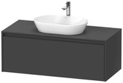 Duravit Ketho.2 - Umyvadlová skříňka s výřezem 46x120x55 cm, 1 zásuvka, grafit mat K24887049490000