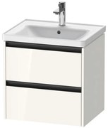 Duravit Ketho.2 - Umyvadlová skříňka 55x58x46 cm, 2 zásuvky, lesklá bílá K25281022220000